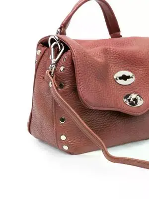 ZANELLATO Mini Postina Daily Studded Leather Tote Bag - Red