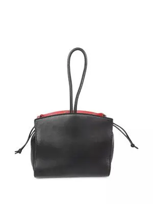 Patrizia Pepe Fly-plaque Drawstring Shoulder Bag - Black