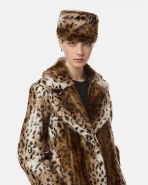 Apparis Margot Shaved Leopard Pillbox Hat - Leopard Multi