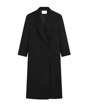 THE FRANKIE SHOP Jane Double-breasted Coat - Black