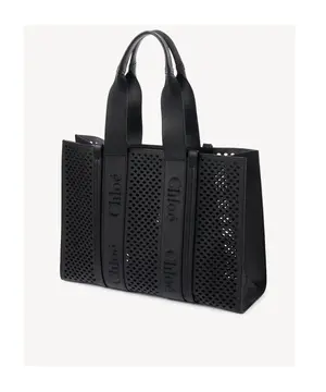 Chloé Woody Cut-out Detailing Leeather Tote Bag