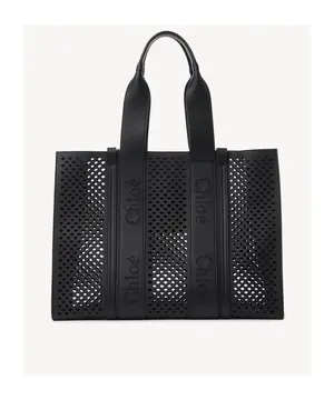 Chloé Woody Cut-out Detailing Leeather Tote Bag