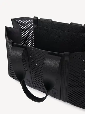 Chloé Woody Cut-out Detailing Leeather Tote Bag
