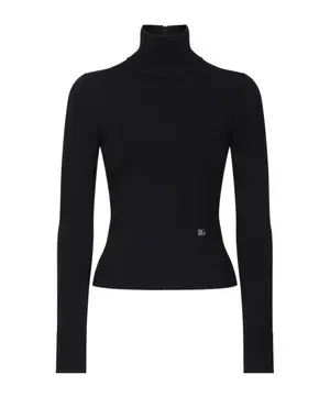 Dolce & Gabbana Ribbed Knit Turtleneck - Black