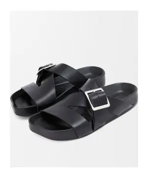 Loewe Ease Buckle Slide In Vegetable-tanned Calfskin