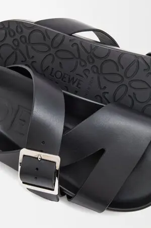 Loewe Ease Buckle Slide In Vegetable-tanned Calfskin