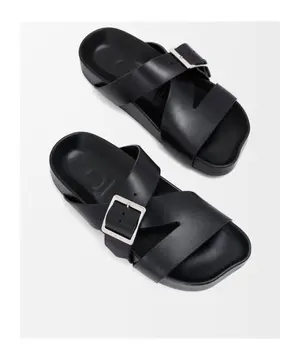 Loewe Ease Buckle Slide In Vegetable-tanned Calfskin