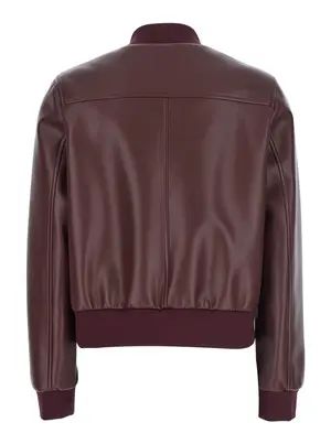 TWINSET Buttoned Faux Leather Jacket