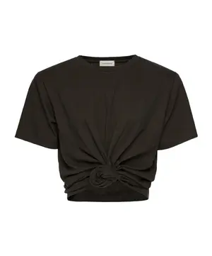 Magda Butrym Rose-accent Short-sleeve T-shirt - Grey