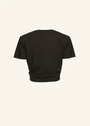 Magda Butrym Rose-accent Short-sleeve T-shirt - Grey