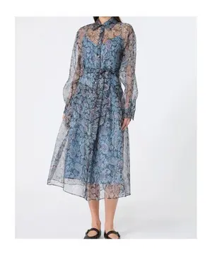 Max Mara Printed Silk Shirt Dress