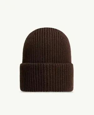 Moncler Logo Patch Ribbed Beanie