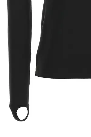 COURREGES Courrèges Zipped Second Skin Mockneck Top