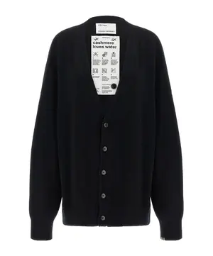 Extreme Cashmere Long-sleeve Open-front Cardigan - Black