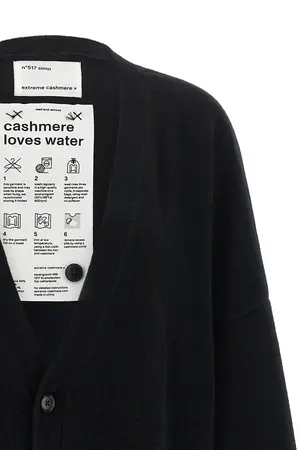 Extreme Cashmere Long-sleeve Open-front Cardigan