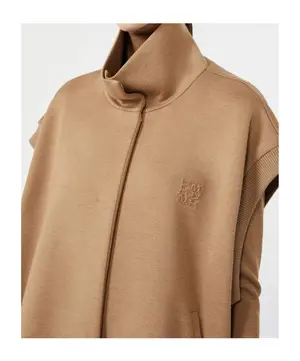 Max Mara Oversized Sleeveless Wool Jersey Jacket