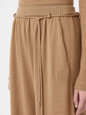 Max Mara Double Wool Jersey Trousers - Camel