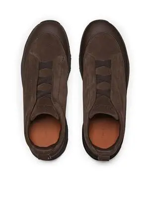 Zegna Triple Stitch™ Monte Sneaker In Leather And Suede