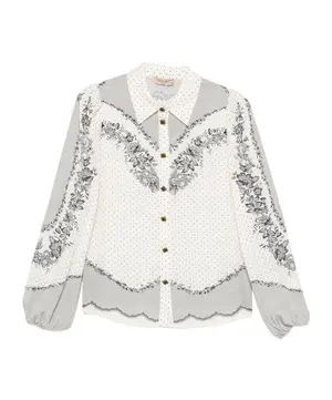 TWINSET Floral-print Polka-dot Blouse - No