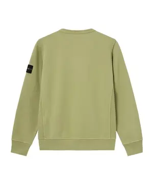 Stone Island Regular-fit Crewneck Sweatshirt With Ribbed Side Bands