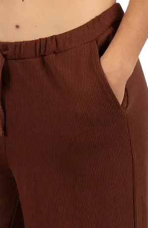 Hurley Villa Beach Flatback Rib Wide Leg Pants