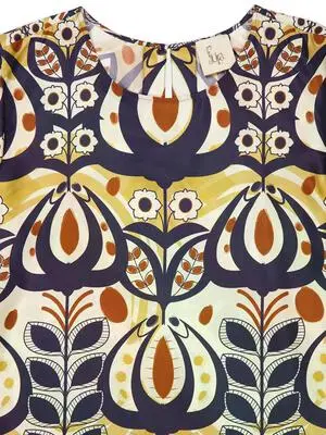 PAULA Printed Silk Maxi Dress