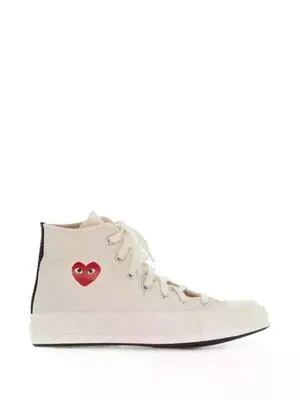 Play Comme Des Garcon X Converse Chuck Taylor 70 Heart-patch Sneakers - Neutrals