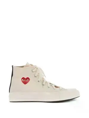 Play Comme Des Garcon X Converse Chuck Taylor 70 Heart-patch Sneakers - Neutrals