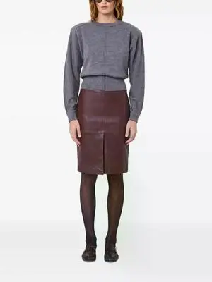 NICHOLAS Seam-detail Shoulder-pad Sweater