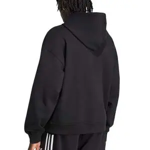 Adidas Oversized Zip-up Hoodie Asia Sizing - Black