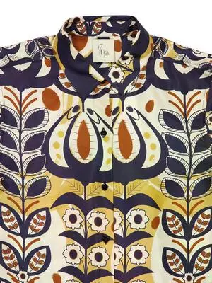 PAULA Printed Silk Top