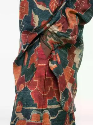 PIERRE-LOUIS MASCIA Aloe Printed Silk Trousers