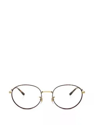 Ray-ban Rb6558 Round-frame Glasses Brown