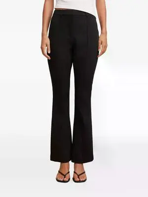 EVER NEW Melanie Pintuck Flared Trousers - Black