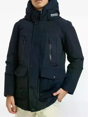 Woolrich Hooded Logo-patch Coat