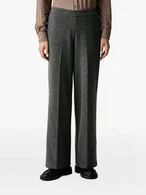 Marc O'polo Pressed-crease Wide-leg Trousers - Grey