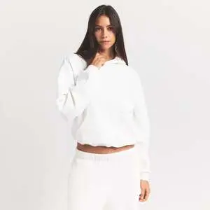 SKIMS Hoodie | White | Large | Cotton Fleece