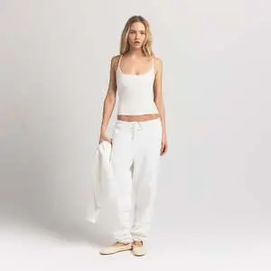 SKIMS Jogger Pants | White | | Cotton Fleece - Marble