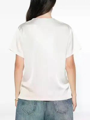 ERMANNO FIRENZE Lace-trim V-neck Top