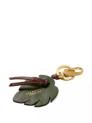 THE BRIDGE Leaf-pendant Leather Keyring