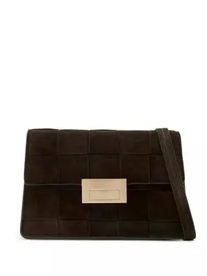 LOEFFLER RANDALL Delphine Woven Leather Clutch Bag - Brown