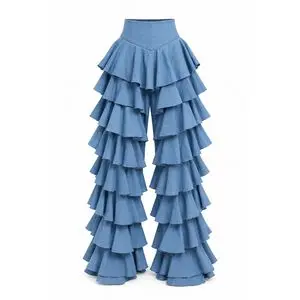 OFUURE Light Denim Daria Ruffle Pants
