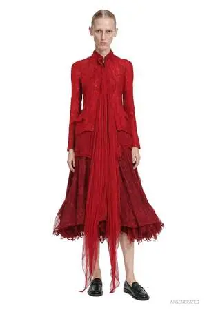 MARC LE BIHAN Crinkled Organza And Brocade Jacket