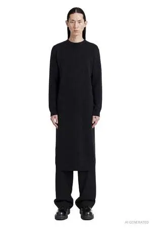 JIL SANDER Long Padded Wool Dress