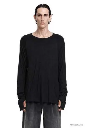 ANDREA YA AQOV Bamboo Long Sleeve T-shirt