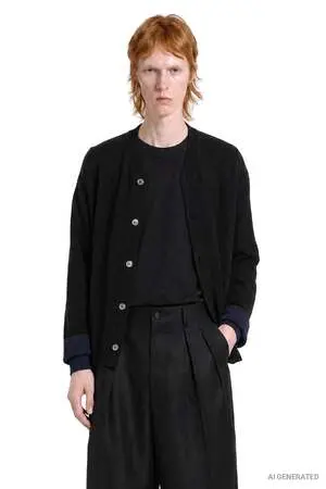 Comme Des Garçons Cotton Cardigan - Black