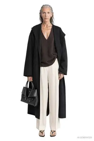 TOTEME Hoodie Belted Coat