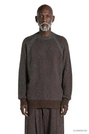 ZIGGY CHEN Oversized Raglan Sweater - Brown