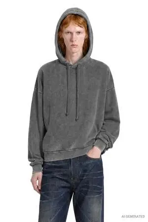 Acne Studios Rubber Stamp Logo Hoodie - Black