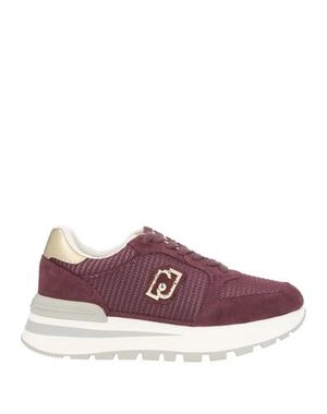 Liu Jo Sneakers Burgundy Size Textile Fibers, Leather - Red